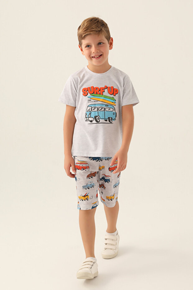 Rolypoly Boy S Gray Bermuda Suit - Trendyol