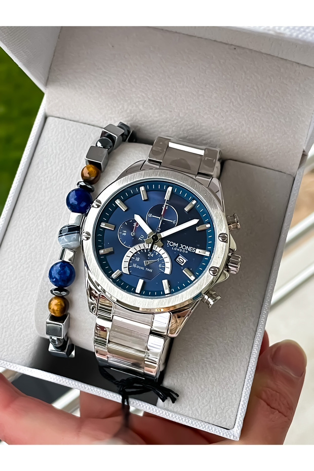Tom Jones ÇELİK ERKEK KOL SAAT VE BİLEKLİK HEDİYELİ - Fiyatı, Yorumları