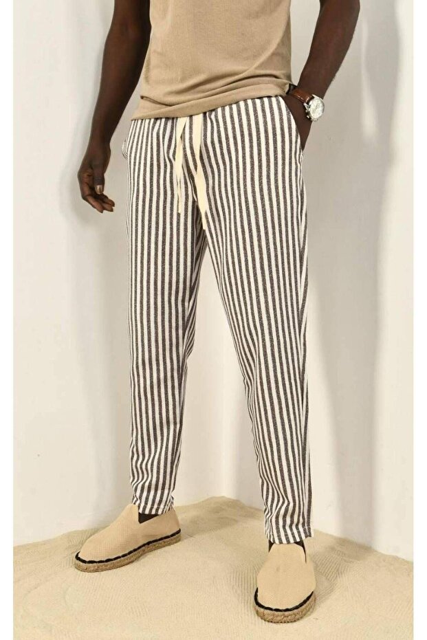 DAVID&GERENZO Çizgili Keten Pantolon 450346 - Fiyatı, Yorumları