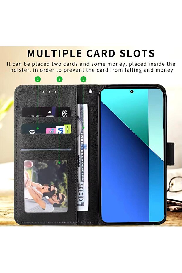 Sphone Xiaomi Redmi Note 14 Pro Plus+ Kılıf Kapaklı Deri His Kamera ...