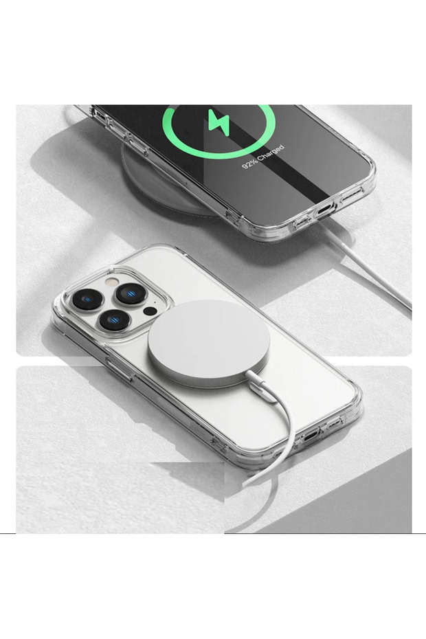 PSGT Set( Iphone 16 Promax) Kılıf Magsafe Wireless Şarj Destekli Şeffaf ...