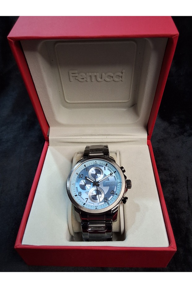 Ferrucci FERRUCCİ FUNCTION AKTİF FONKSİYONLU MAVİ KADRANLI ÇELİK ERKEK ...