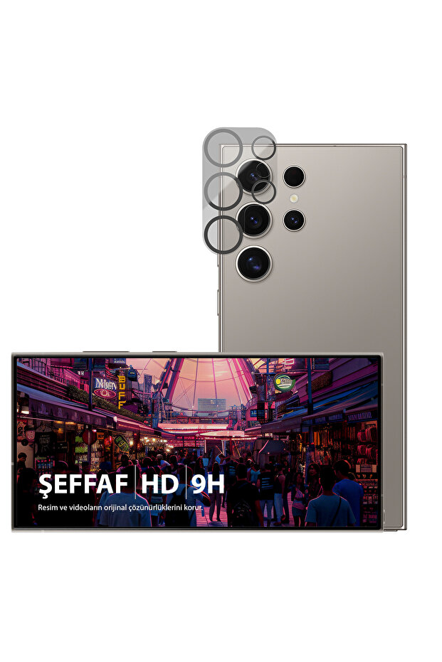 Genel Markalar Buff Galaxy S25 Ultra Şeffaf Kamera Lens Koruyucu ...