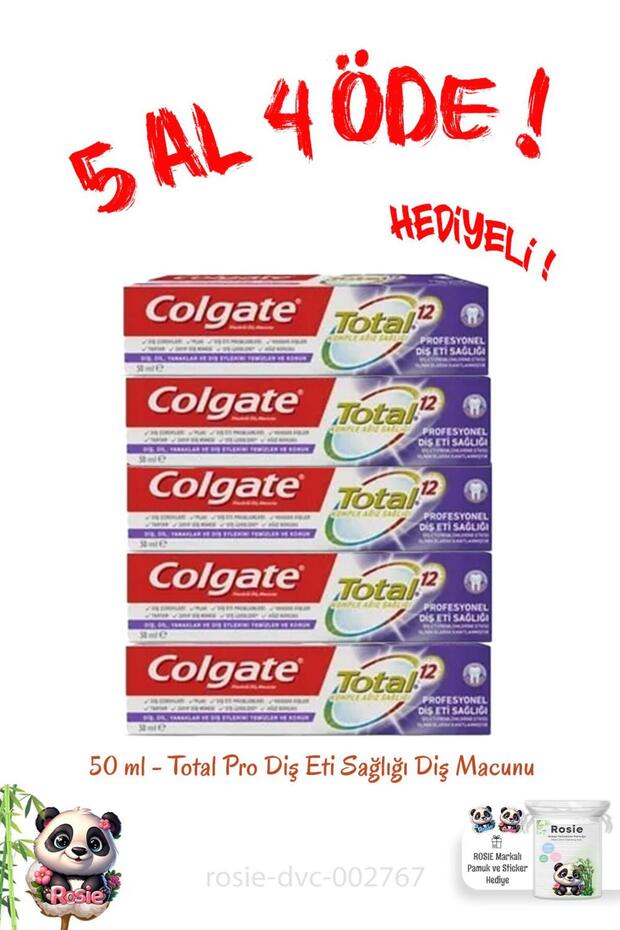 Colgate Total Pro Gingival Health Toothpaste 50 ml Buy 5 Pay 4- Trendyol