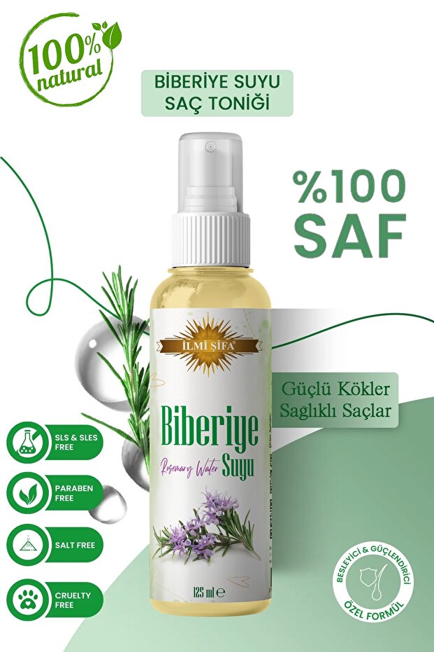 İLMİ ŞİFA Biberiye Suyu 125 ml Dökülme Hızlı Uzatma Toniği %100 Doğal Ve Saf - Fiyatı, Yorumları