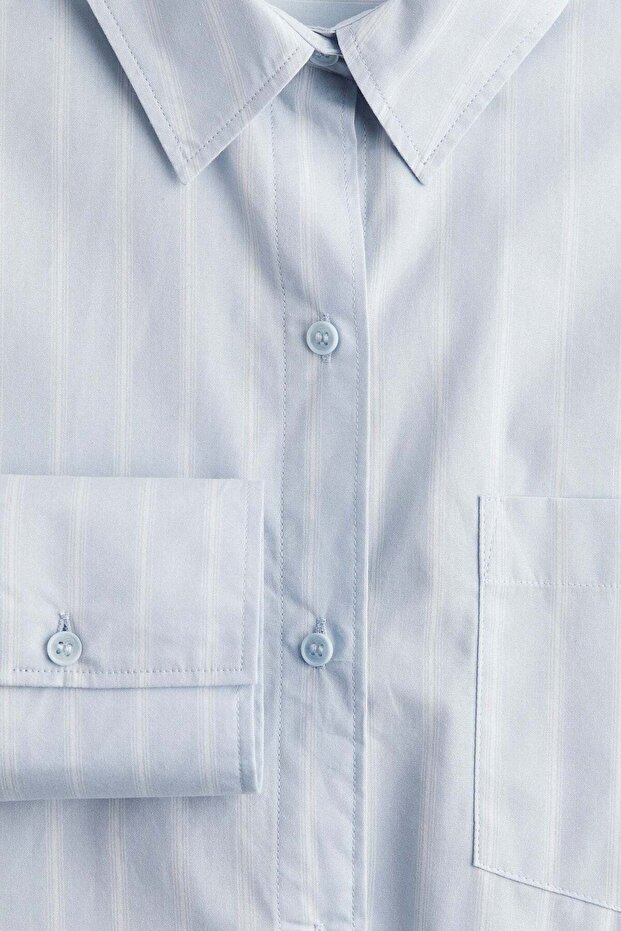 H&M Oversized cotton shirt- Trendyol