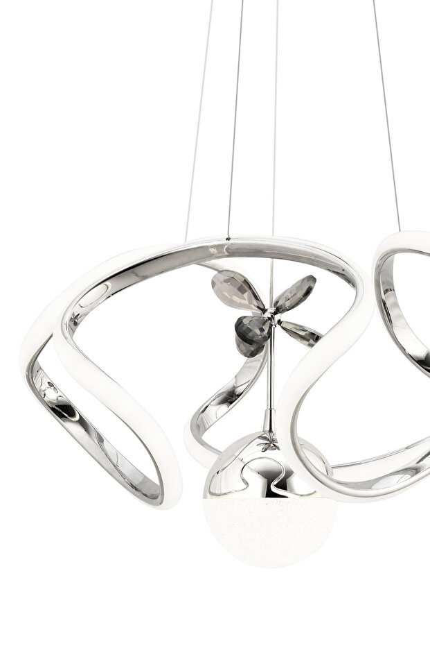 Dekorluna Simon Krom Modern Sarkıt 3 Renk Işık Avize Salon Mutfak Oda ...