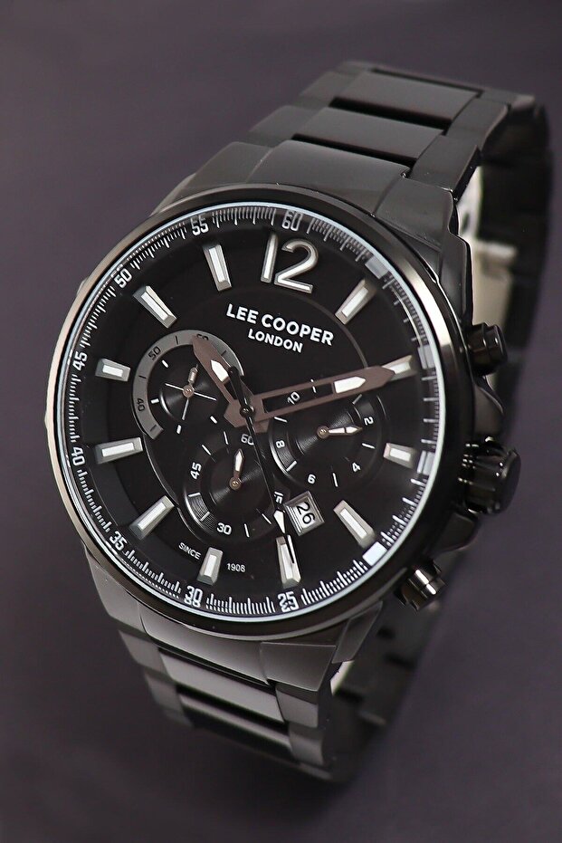 Lee Cooper Full Complete Black Bracelet Men's Wristwatch with Gift ...