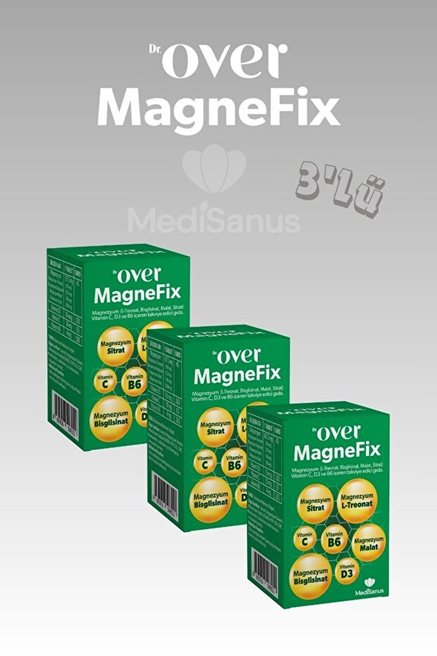 Dr over Magnefix Magnezyum L-treonat Bisglisinat Malat Sitrat Vit C D3 ...