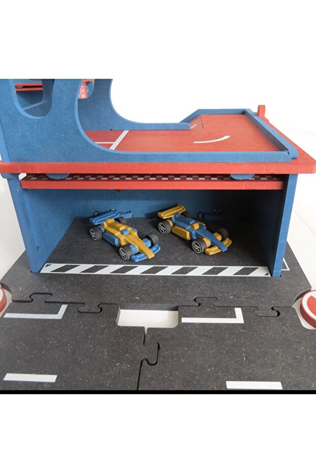 Croc toys Set de constructie Garaj modular cu pista si 2 masini de ...