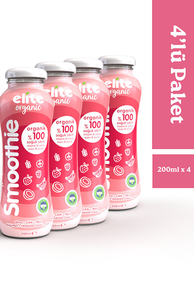 Elite Naturel Organik Yulaflı Smoothie 4'lü Paket 4 X200ml - Fiyatı ...