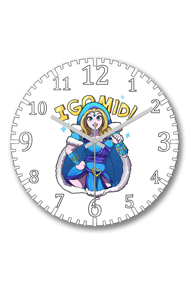 BASKI DÜNYASI World of Warcraft Crystal Maiden Wall Clock Curved Real ...
