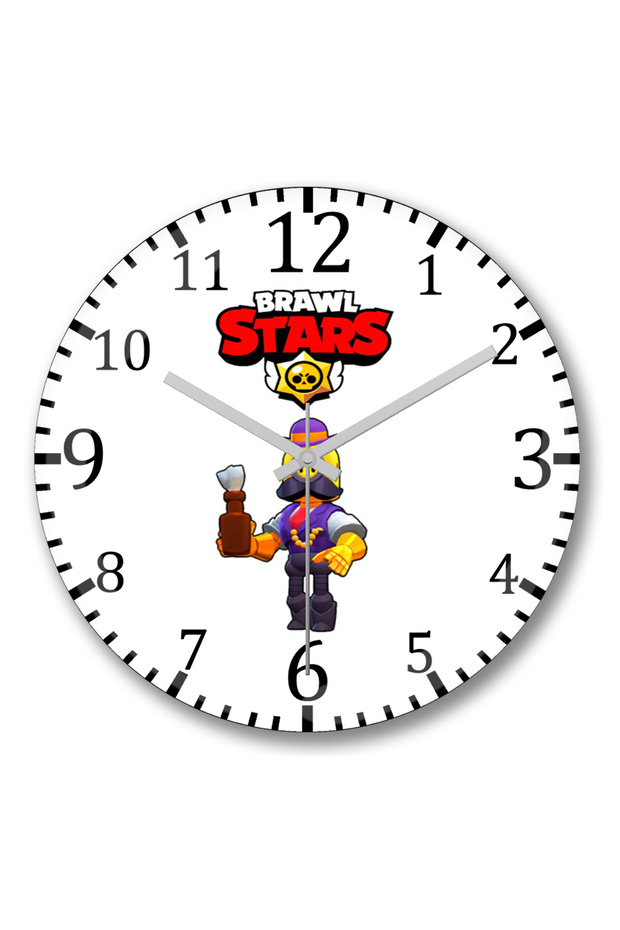 BASKI DÜNYASI Gold Barley Brawl Stars Wall Clock Curved Real Glass ...