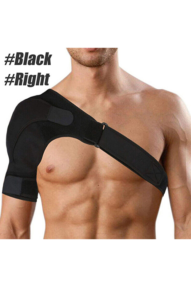 Choice Black-Right Shoulder Support with Pressure Pad, Adjustable ...