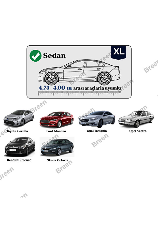 Breen Vehicle Length 4.75m to 4.90m Car Tarpaulin, Auto Cover (Black ...