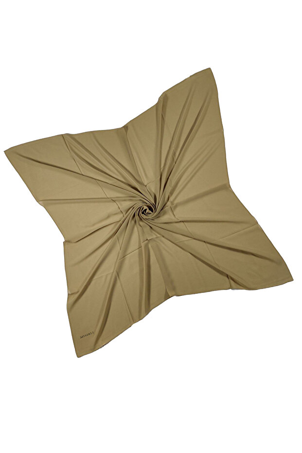 mim eşarp Eșarfă creponată egipteană de culoare aurie - 110x110 Cm ...