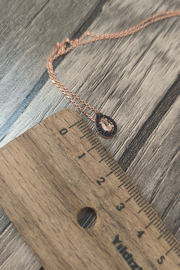 Agai Silver Damla Model Sitrin Taşlı Altın Kaplama 925 Ayar Gümüş Kolye ...