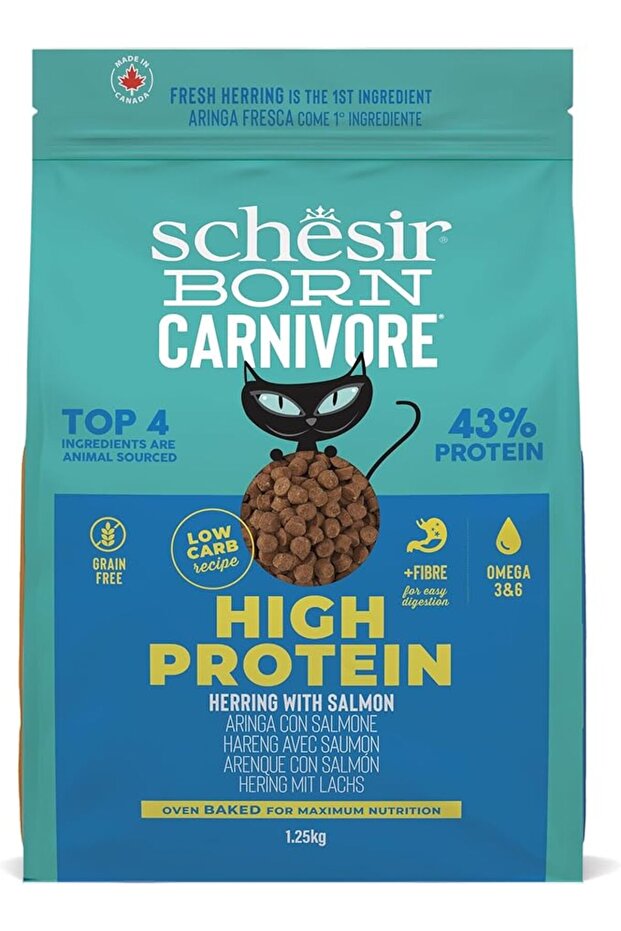 Schesir Born Carnivore Somonlu Ve Ringa Balıklı Yetişkin Kedi Maması 1,25kg - Fiyatı, Yorumları