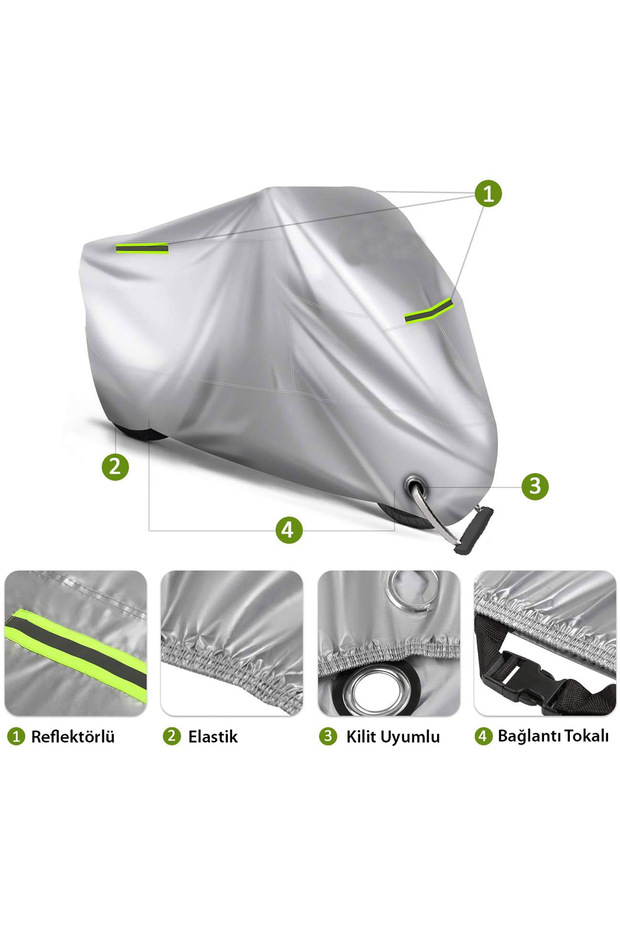 MotoEn Arora Ar 100-62 Eagle Rear Bag Compatible Motorcycle Tarpaulin ...