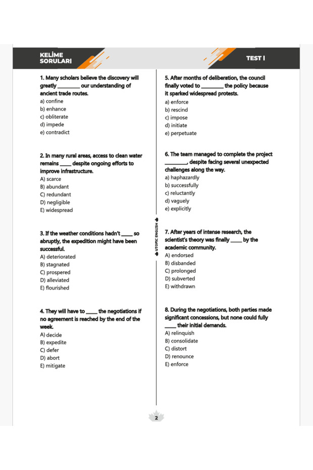 Utopic English Utopic Question Bank-Ingilizce YDS-YDT-Yksdil-Yökdil ...