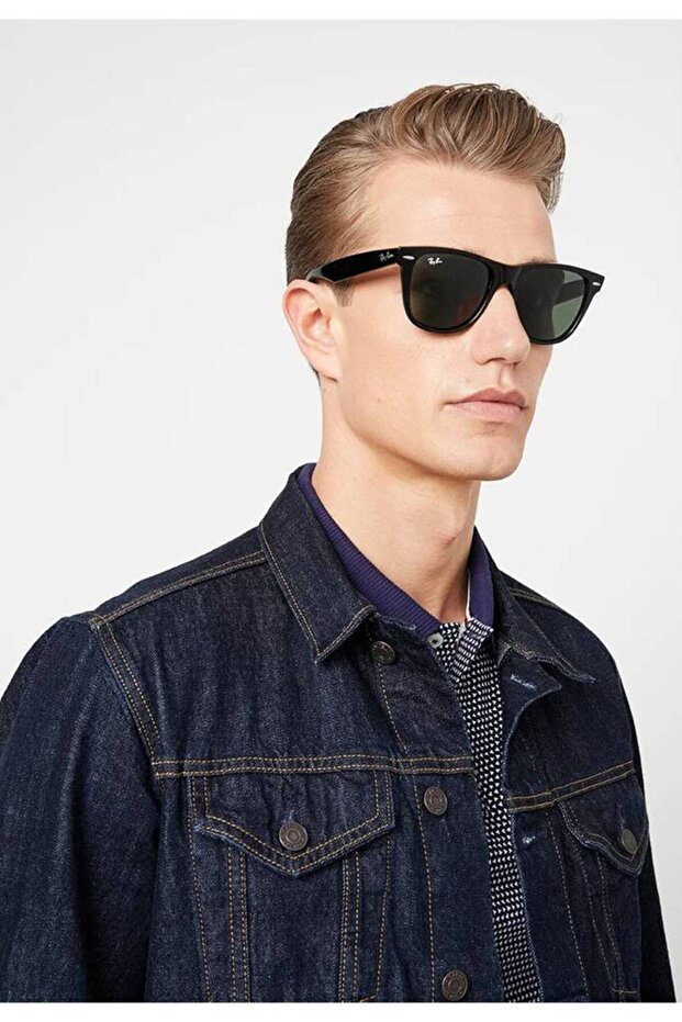 Ray-Ban Rb 2140 901-50 22 18 150 Wayfarer Siyah Kemik Yeşil Camli ...