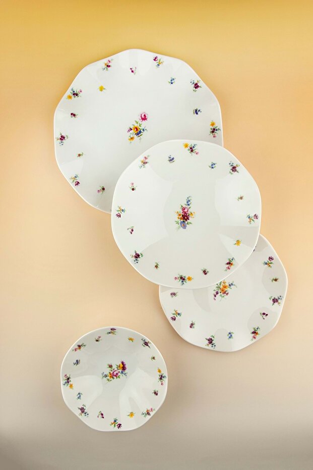 Bursa Porselen Dekor Felicia new bone 6 kişilik 24 parça yemek takımı ...