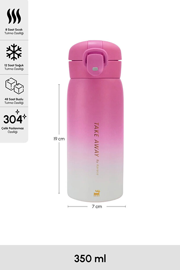 Karaca Skyfall Çelik Sızdırmaz Termos 350 Ml Fuşya - Fiyatı, Yorumları