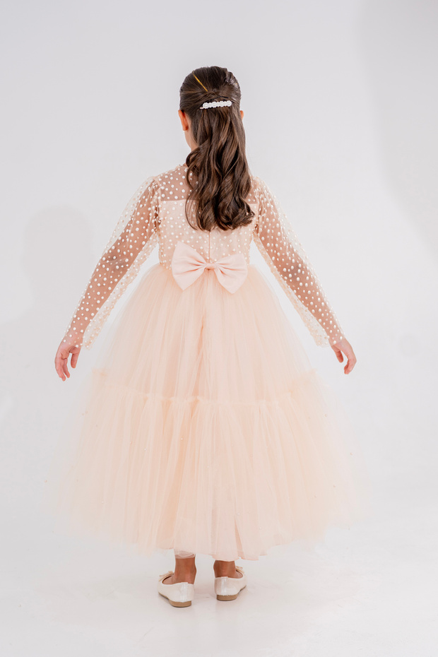 Eray Kids Puanlı Fırfırlı Kız Çocuk Abiye Elbise - Fiyatı, Yorumları