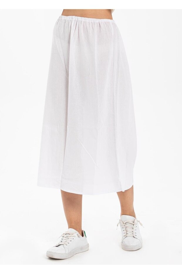 Eliş Şile Bezi Şile Bezi Jüpon Beli Lastikli Tam Boy Kadın Uzun Etek ...