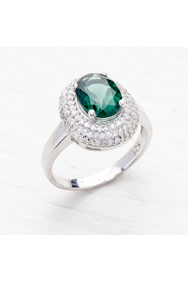 GÜMÜŞ DÜNYASI 925 AYAR Gümüş Rodyum Kaplamalı Zirkon ve Prasiolite ...