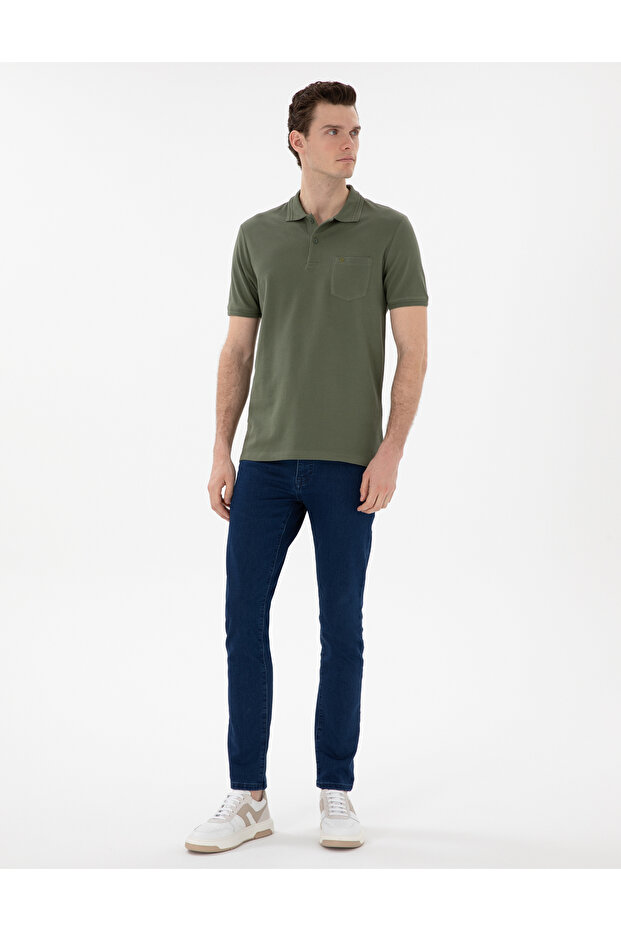 Pierre Cardin Haki Regular Fit %100 Pamuk Cepli Polo Yaka Basic Tişört ...