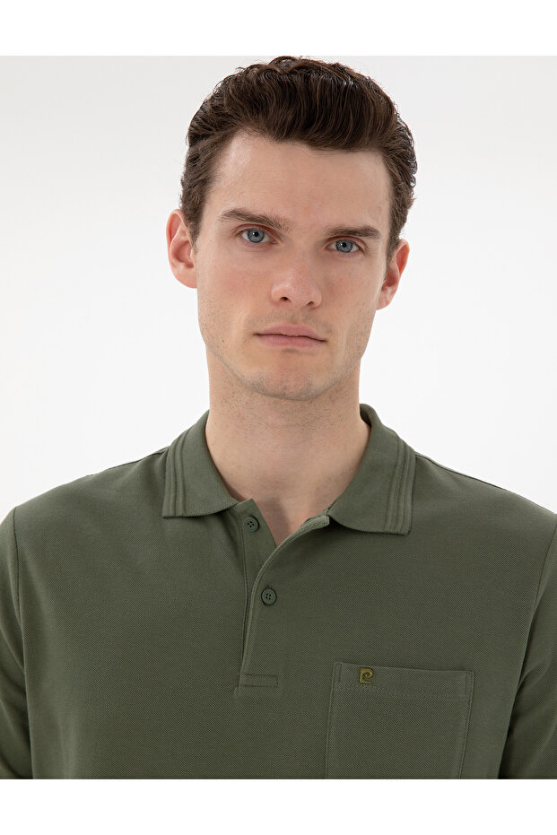 Pierre Cardin Haki Regular Fit %100 Pamuk Cepli Polo Yaka Basic Tişört ...