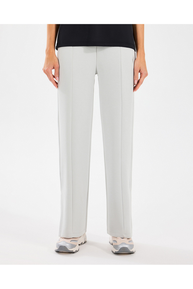 Skechers W Lounge Regular Wide Leg Sweatpant Kadın Gri Eşofman Altı ...