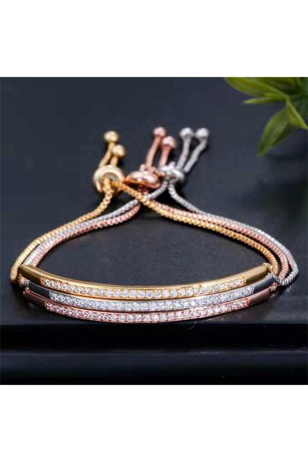 Choice 3 color each one 3pcs Bracelets For Women Simple Models Gold ...