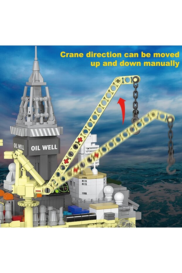 ZGZBLOCK Offshore Oil Rig Building Kit, with Led Light, 1962 Pieces ...