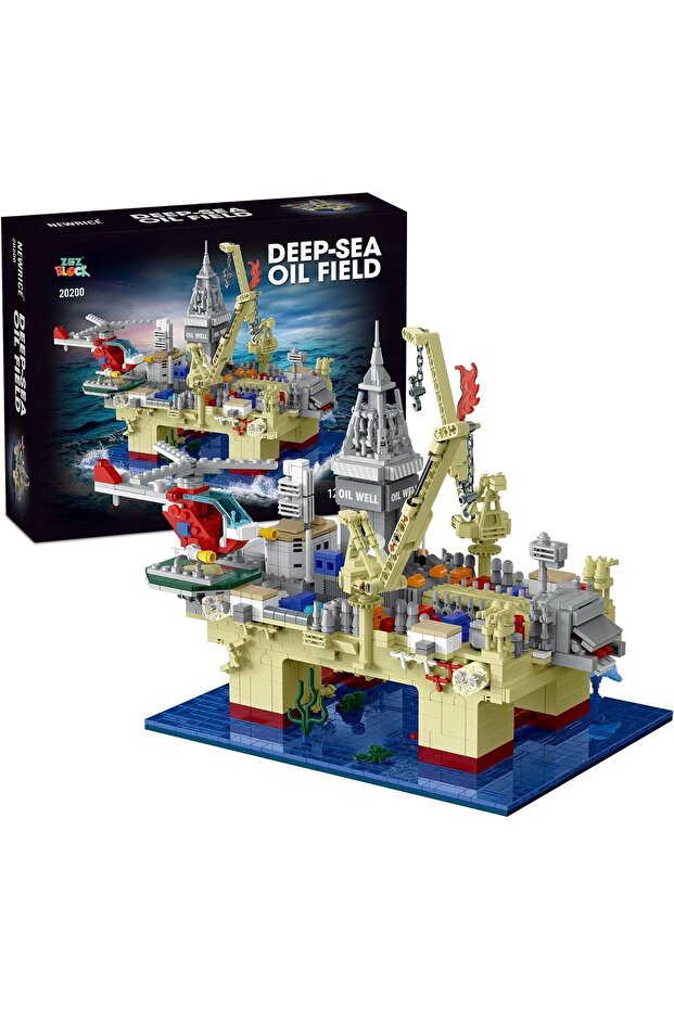 ZGZBLOCK Offshore Oil Rig Building Kit, with Led Light, 1962 Pieces ...