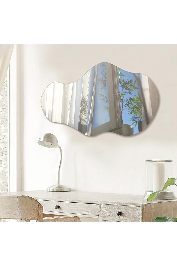 CG HOME Dalga Ayna, Asimetrik Ayna, Duvar Aynası, Konsol Aynası, Lavabo ...