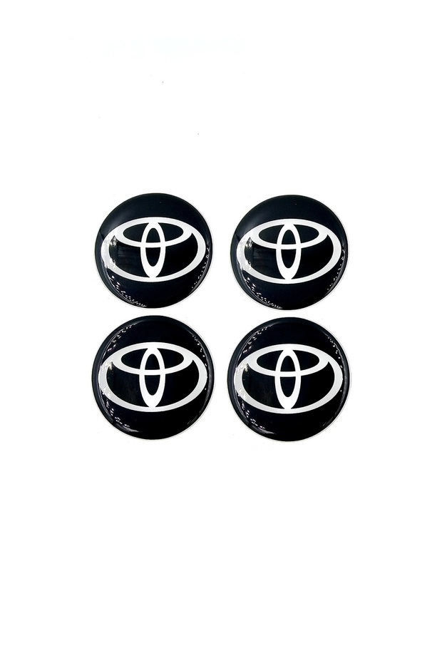 BsElektronik Yeni Nesil Tasarım Damla Sticker Siyah Toyota Jant Göbeği ...