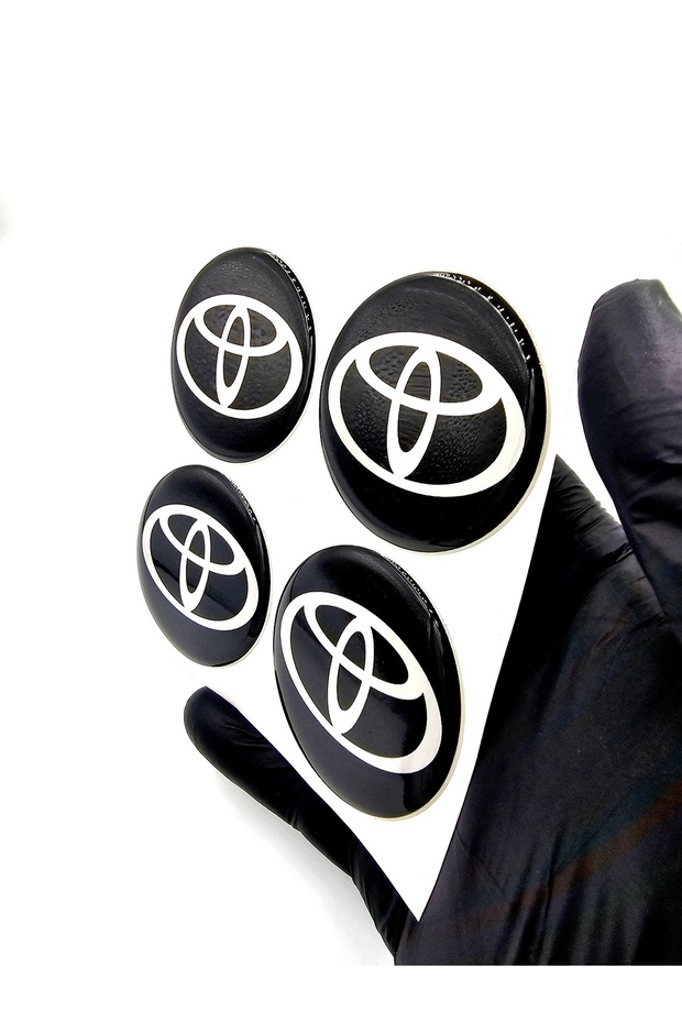 BsElektronik Yeni Nesil Tasarım Damla Sticker Siyah Toyota Jant Göbeği ...