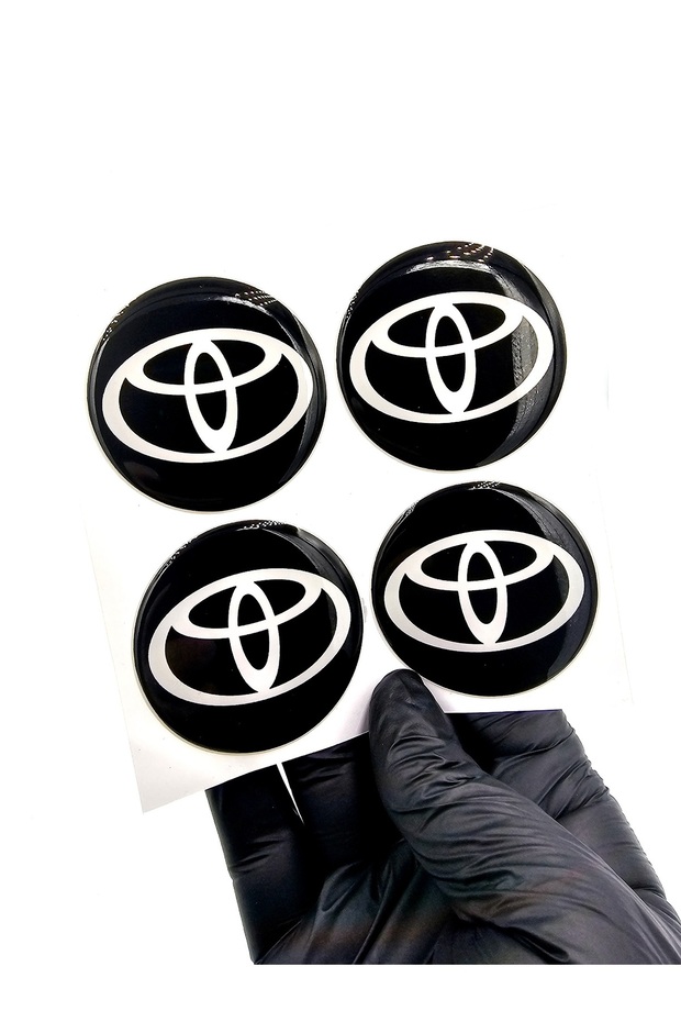 BsElektronik Yeni Nesil Tasarım Damla Sticker Siyah Toyota Jant Göbeği ...