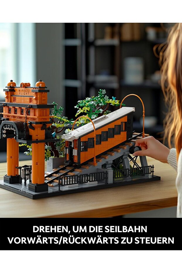 Nifeliz Railway Model Kit for Adults, Funicular Railway for Collecting ...