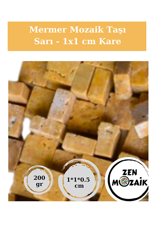 Zen Mozaik Sanatsal Mozaik Çalışmalarınız için Mermer Mozaik Taşı - (1* ...