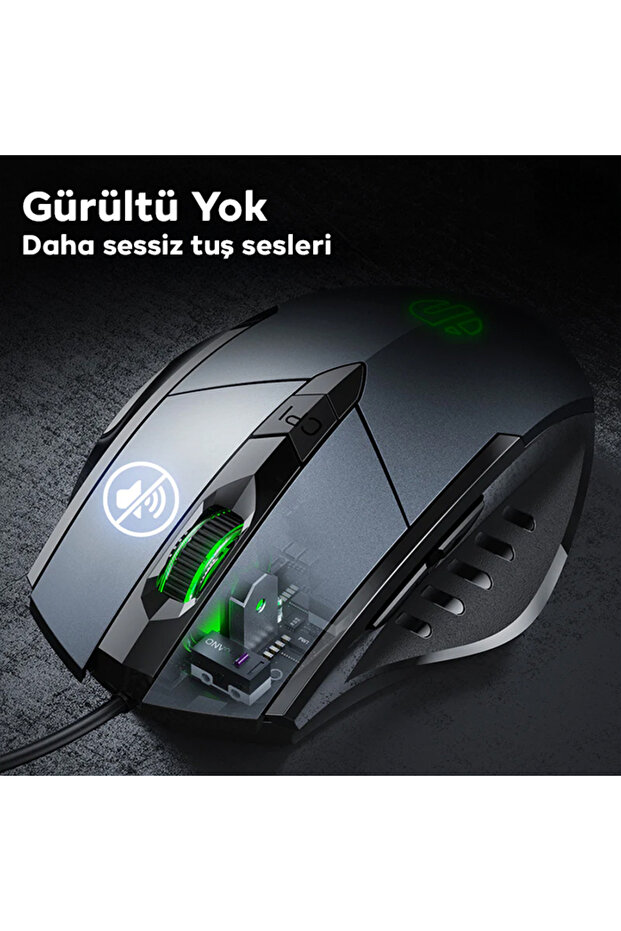INPHIC İNPHİC W1 Sessiz Tıklama Özellikli Ergonomik Kablolu Oyun Mouse ...