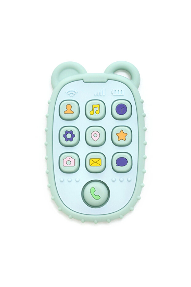 Choice mint 2024 New Baby Teether mobile phone Shape Silicone Teether ...