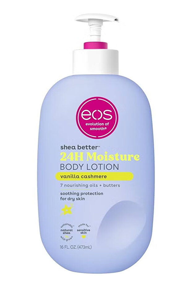 Eos Shea Better Body Lotion- Vanilla Cashmere, 24-Hour Moisture Skin ...