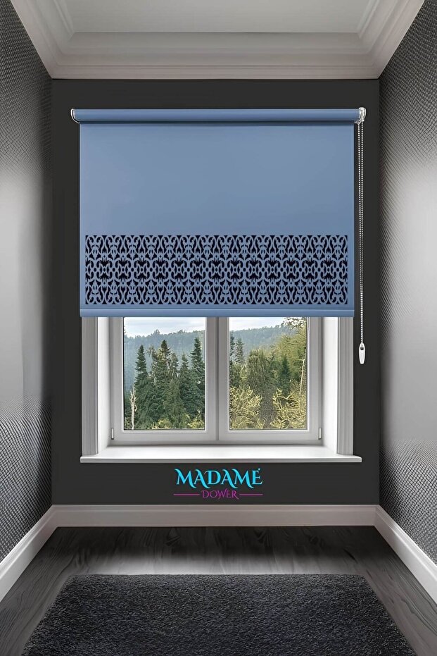 Madame Dower Lazer Kesimli Güneşlik Stor Perde Mavi Rengi Model 2028 - Fiyatı, Yorumları