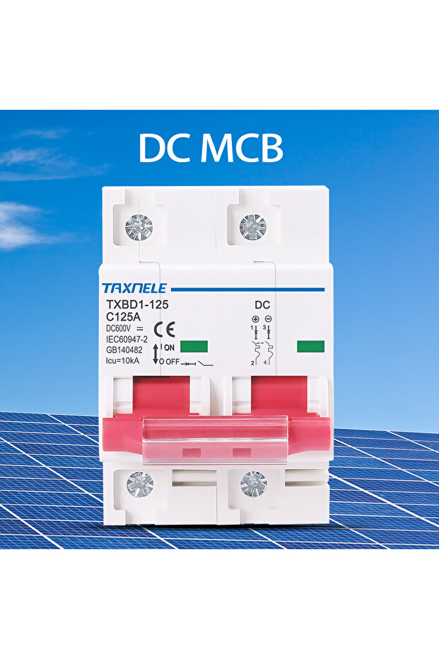 Choice 125A 2P DC 600V Solar Mini Circuit Breaker Battery Switch 125A ...