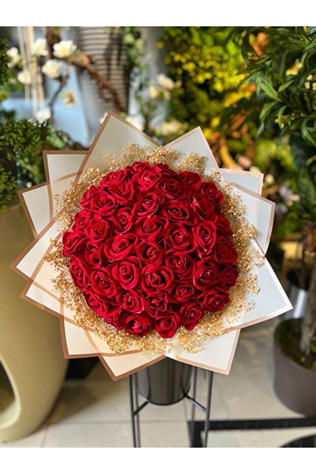 Pika 41'li Kadife Gül İsteme Çiçeği - İsteme Buketi - Yapay İsteme ...