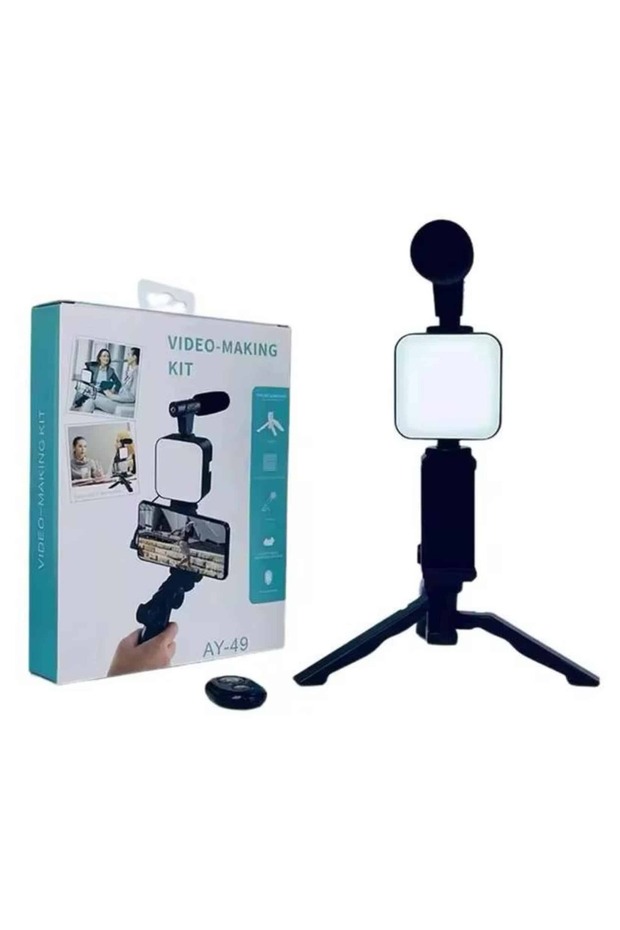 UCUZTEKNO Video Making Kit Telefon Tutucu Vlog Video Mini Led Işıklı ...