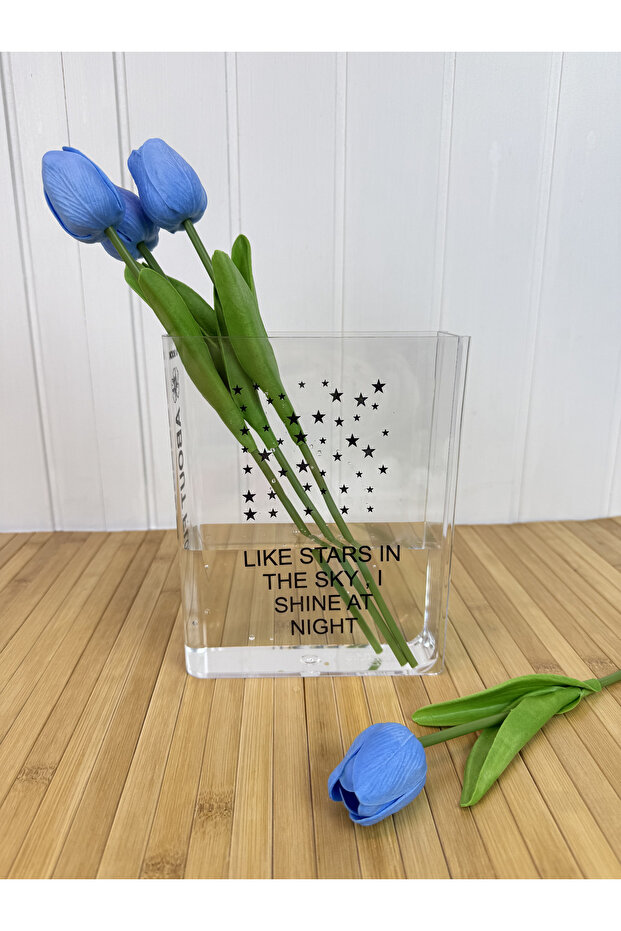 ellahomedekor Kitap Vazo MİKA Şeffaf Kitap Vazo Dekoratif Vazo ...